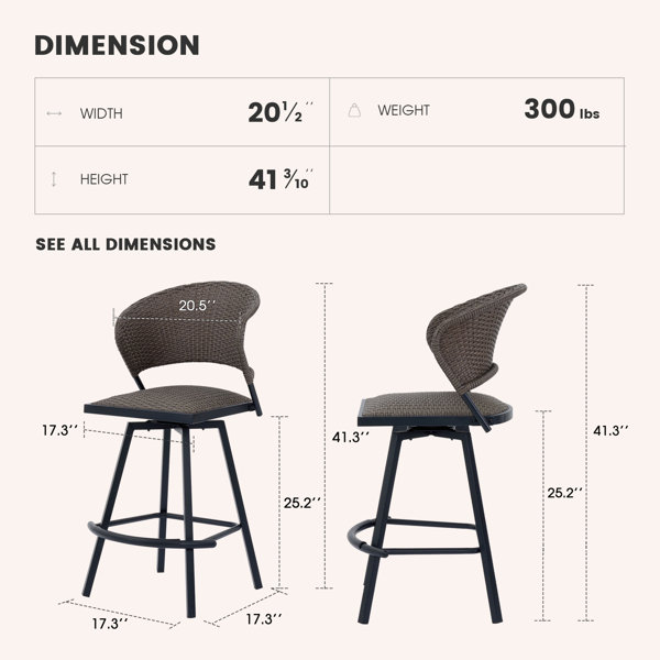 Trent Austin Design® Roca Wicker Outdoor Bar Stool & Reviews | Wayfair